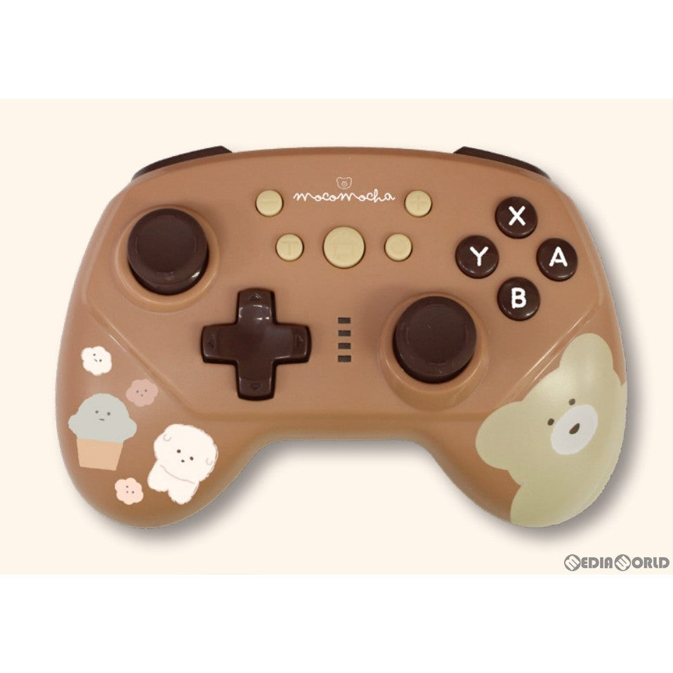 【予約前日出荷】[ACC][Switch]Switch用(スイッチ用) ワイヤレスコントローラー #Unipo Q-LiA モコモカ ミルクティー アローン(ALG-NSWCUQMT)